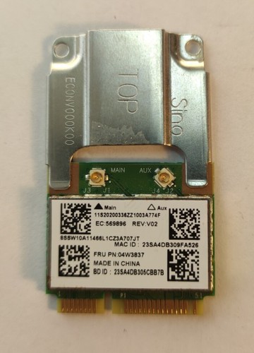 Original Lenovo 04W3837 WIFI Adapter für ThinkPad E330 L430 T430U S531 ...