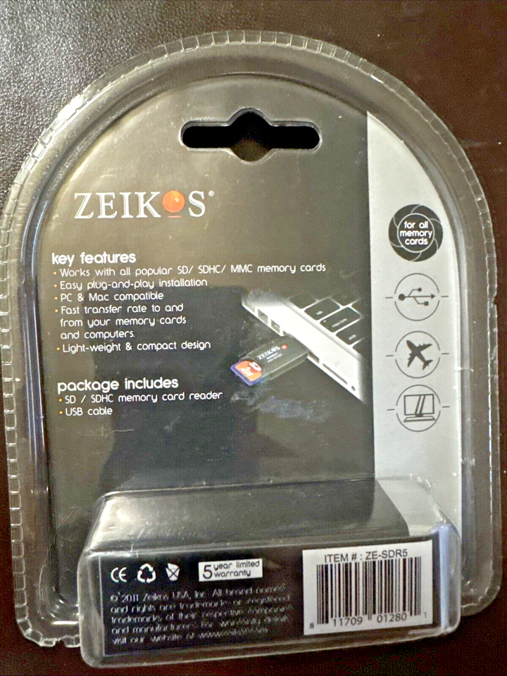 Zeikos Cameras Photo & Video Zeikos Digital Card Reader & Writer | eBay