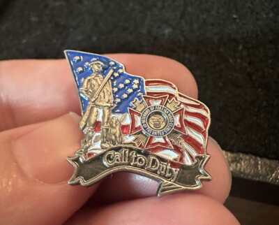 VFW Call To Duty - Minuteman Flag Lapel Pin Veterans Of Foreign Wars | eBay
