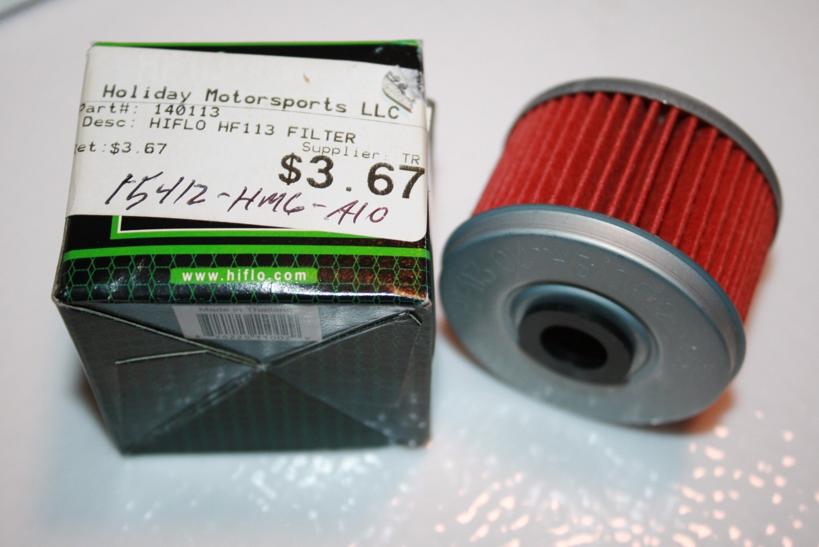 nos HONDA MOTORCYCLE OIL FILTER HI FLO HF113 15412-HM6-A10 ATC TRX 250 ...