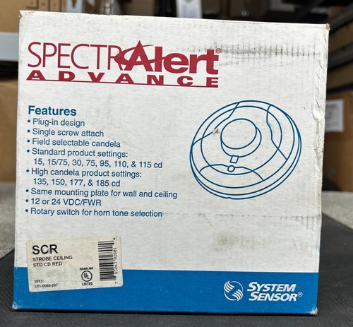 System Sensor SCR Ceiling Strobe - Red 783863028014| eBay