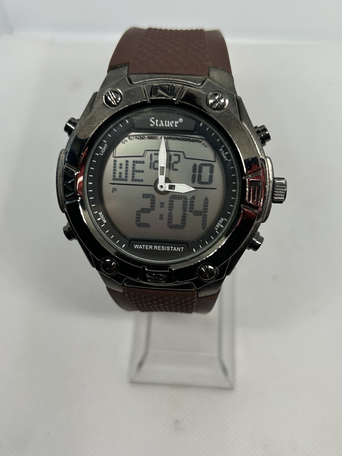 Stauer Hybrid Chronograph Digital and Analog Men's Wa… - Gem