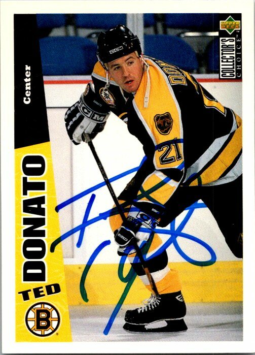 Ted Donato autographed hockey card (Boston Bruins, FT) 1996 Upper Deck ...