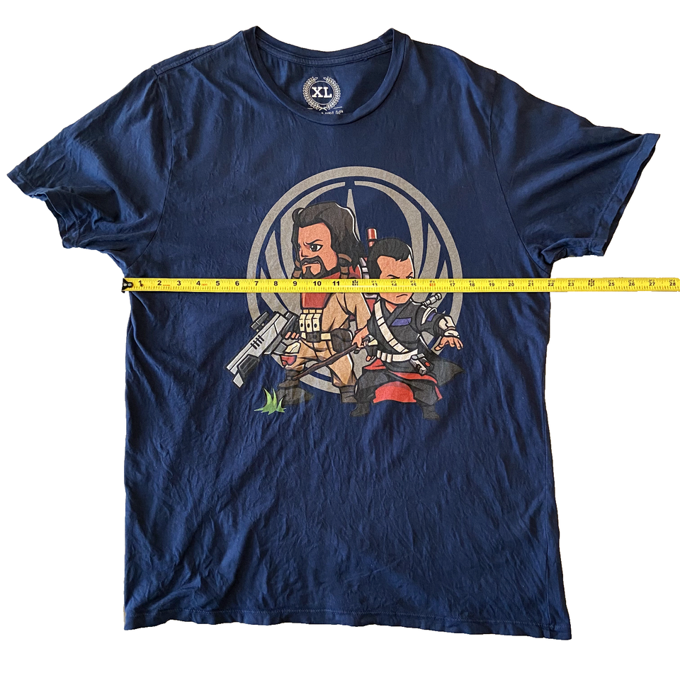 Star Wars Rogue One T-Shirt Chirrut Imwe Baze Malbus XL Cotton SS ...