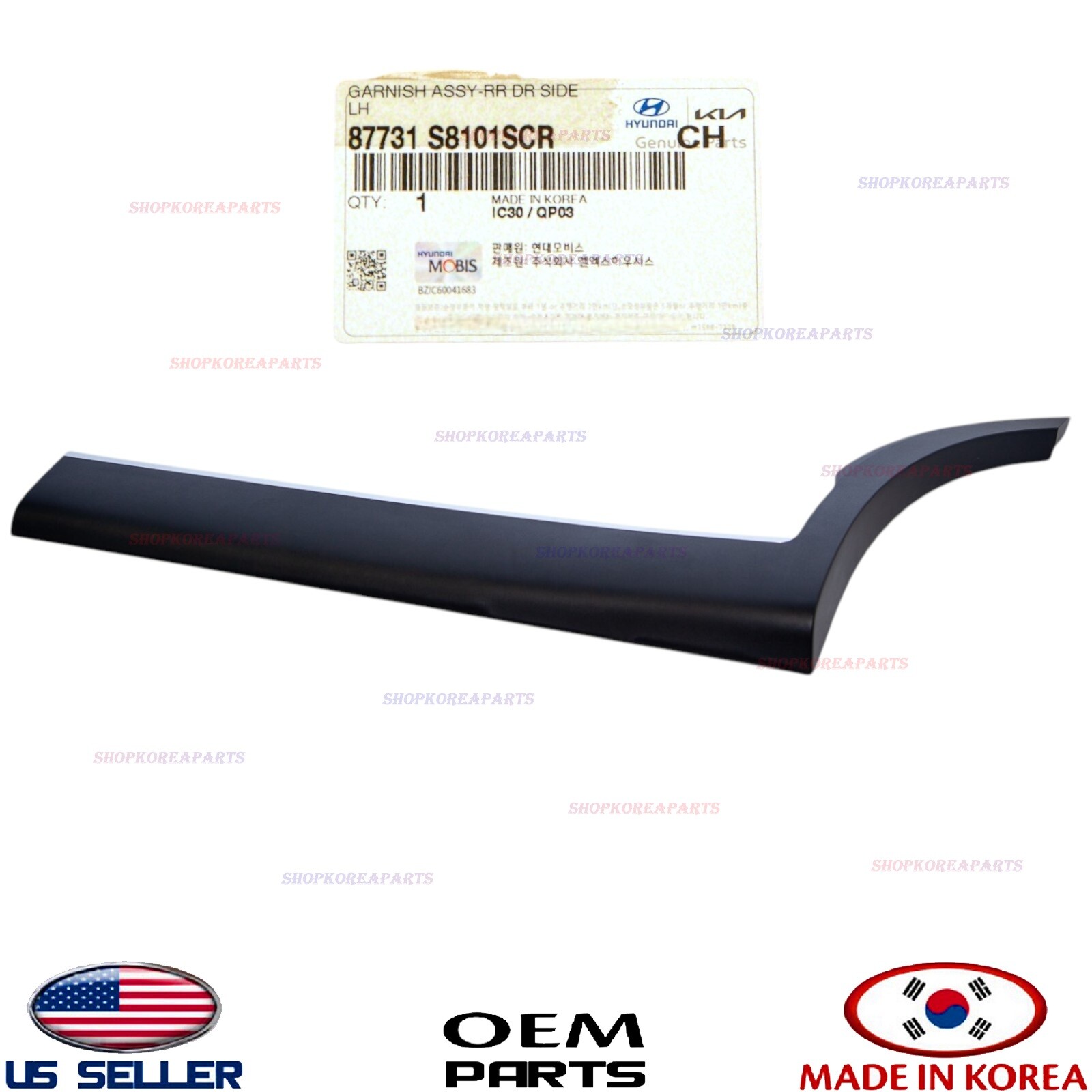 Genuine Rear Door Lower Molding LEFT Driver Side ⭐OEM Hyundai Palisade ...