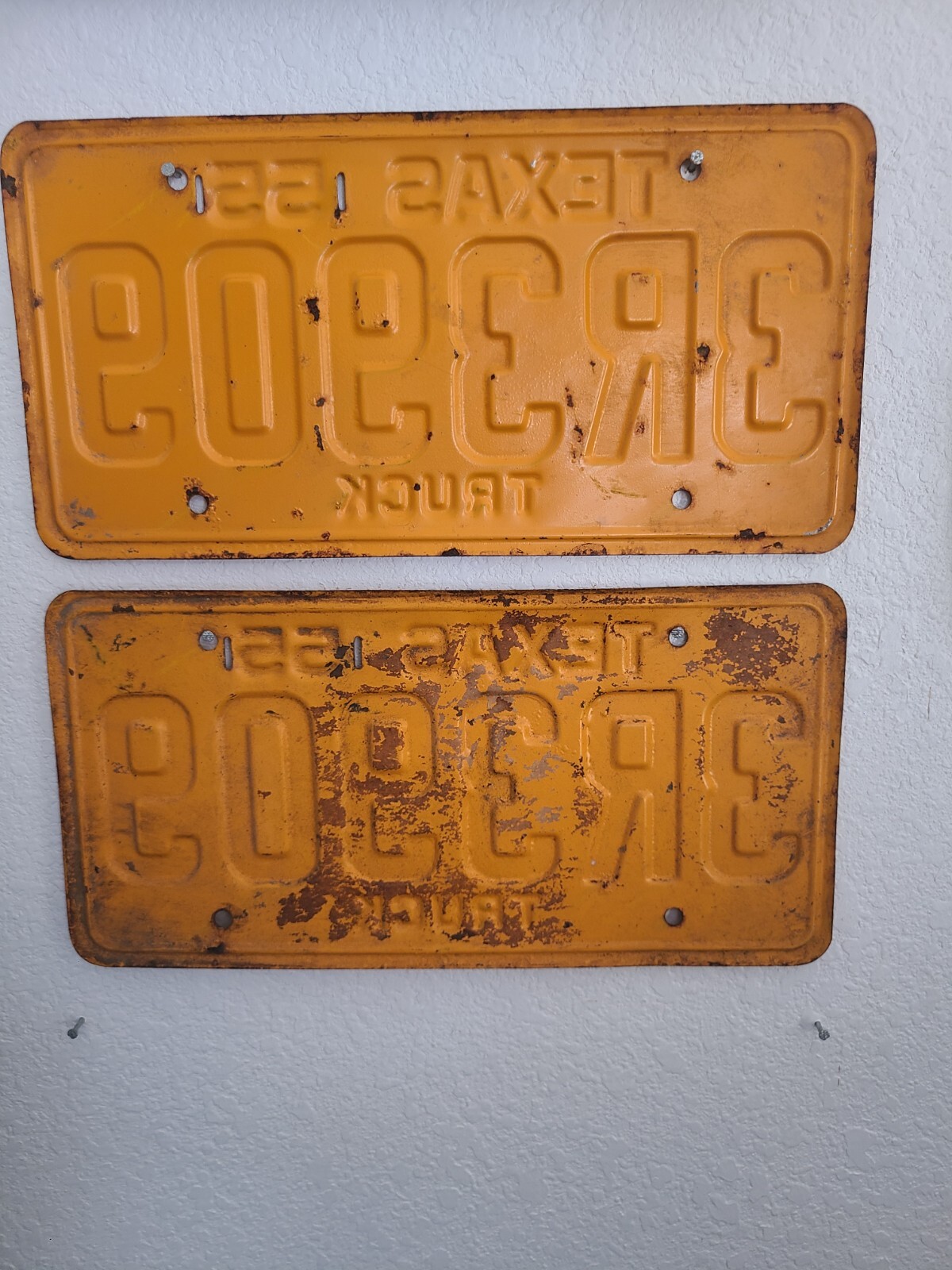 1955 TEXAS license Plates Chevrolet Ford DODGE TRUCK ANTIQUE UNRESTORED ...