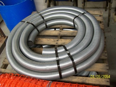 INTERFLEX STRIPWOUND METAL GALVANIZED STEEL HOSE 3" X 50' HOSE MASTER ...