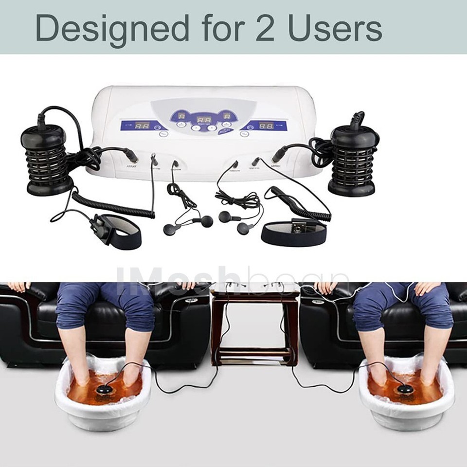 Dual Ion Detox Ionic Aqua Foot Bath Chi SPA Machine Array Health Care ...