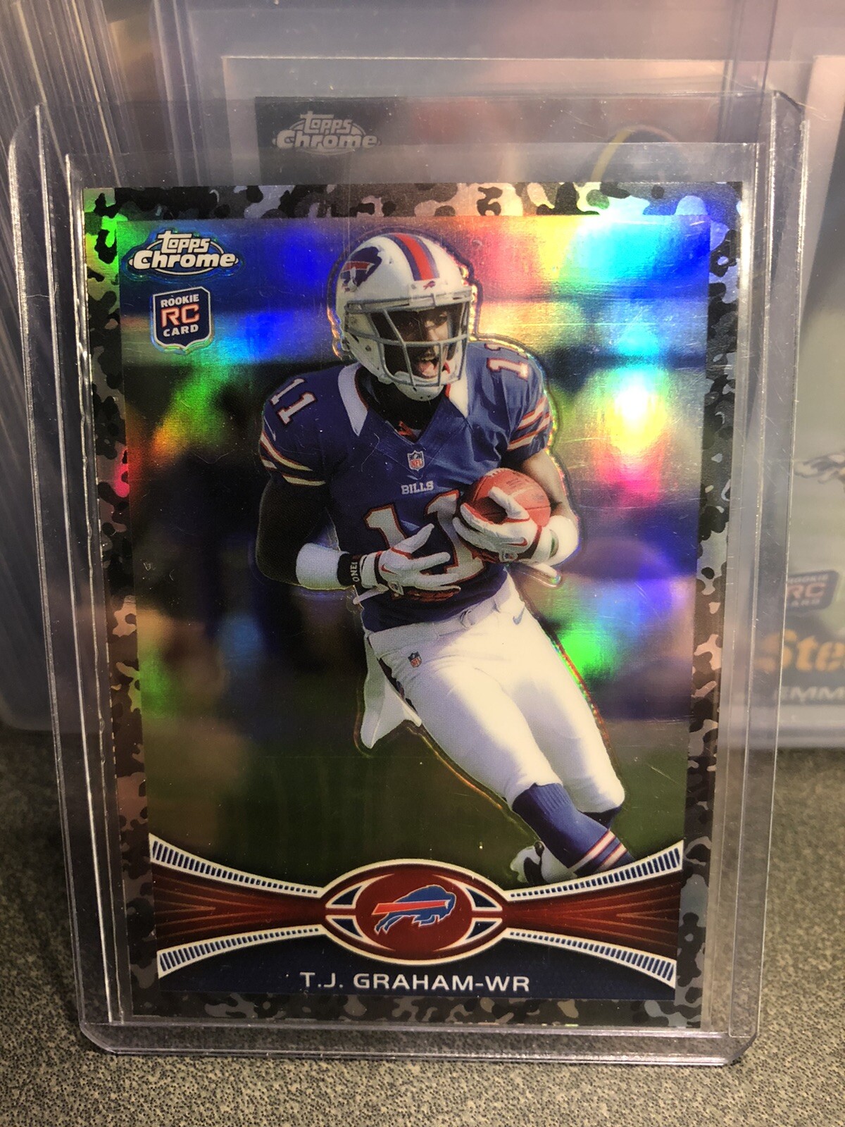 2012 TOPPS CHROME T.J. GRAHAM ROOKIE REFRACTOR CARD BUFFALO BILLS RC ...