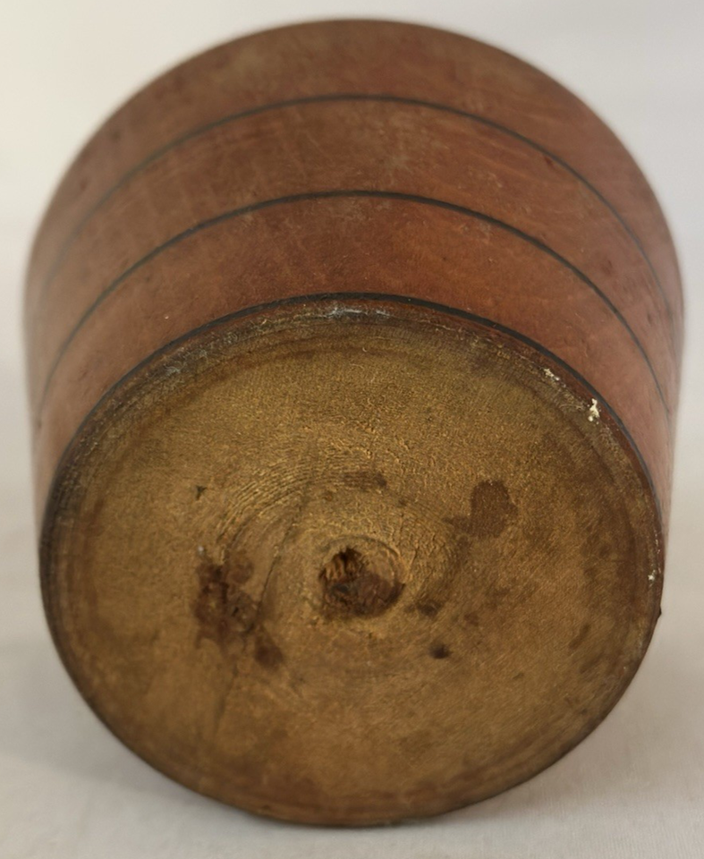 ANTIQUE PRIMITIVE TREENWARE MINIATURE WOODEN BUCKET W/ BALE HANDLE ALL ...