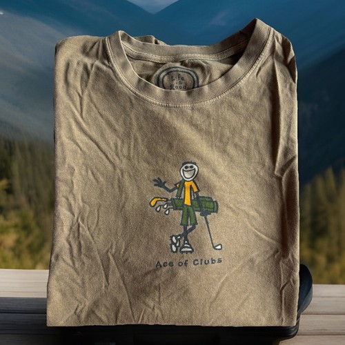 Life Is Good Shirt Mens XL Short Sleeves Ace Of Clubs Golf Tee Dad joke ...