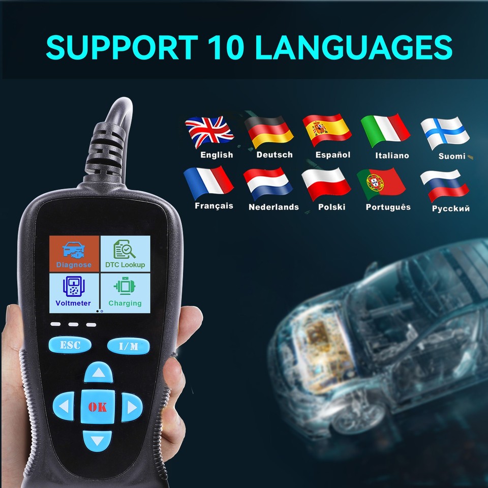 Automotive OBD Code Reader OBD2 Scanner Car Check Engine Fault ...