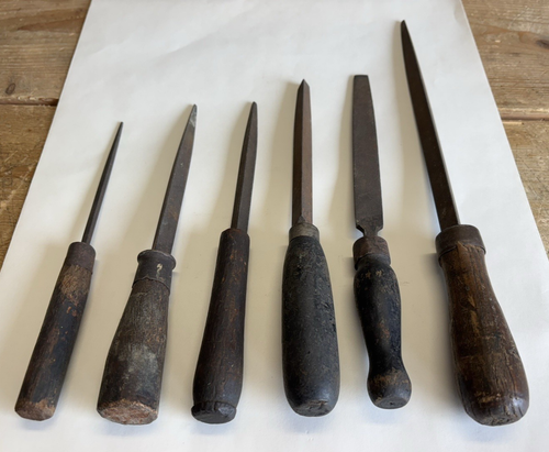Old Wood Handle Files Lot Woodworking Carpentry File Metal Carpenter ...