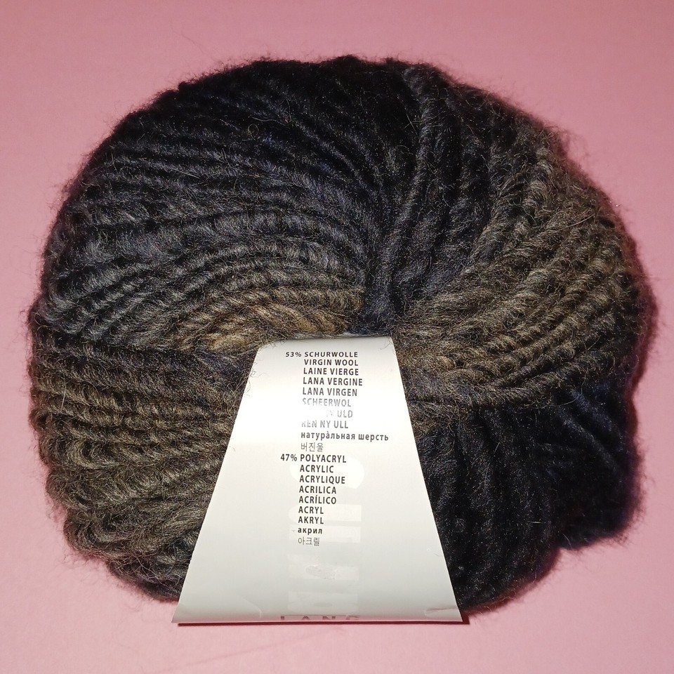 Lang Arenas Yarn Virgin Wool/Acrylic Blend 0463 Dark Brown/Black ...