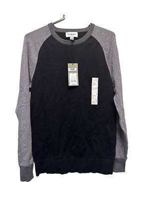 GOODFELLOW Black & Gray Long Sleeve Standard Fit Sweater NEW Small Sm S ...