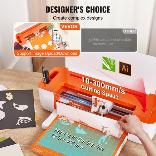 VEVOR Vinyl Cutter DIY Cutting Machine Massive Designs Vinyl Crafts w ...