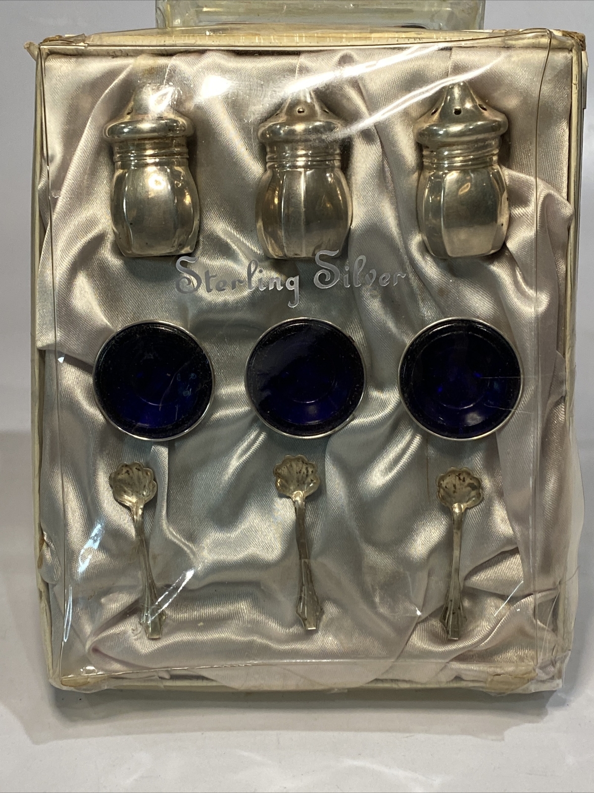 vintage Sterling Silver Salt Shaker Dips Spoons SET Nos New In Box | eBay