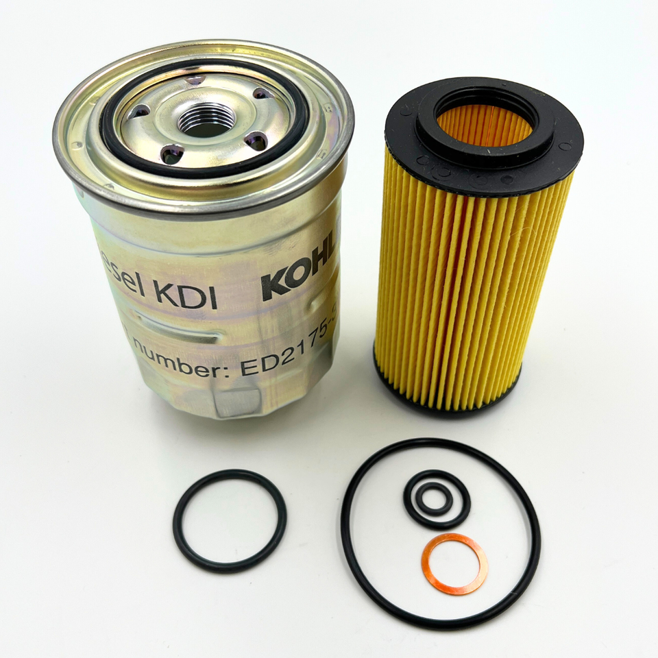 Genuine Kohler Kit Diesel Fuel filter ED0021753180-S & Oil Fiter ...