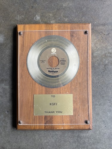 RARE Gold Presentation KGFJ Plaque Blackbyrds " Walking In Rhythm ...