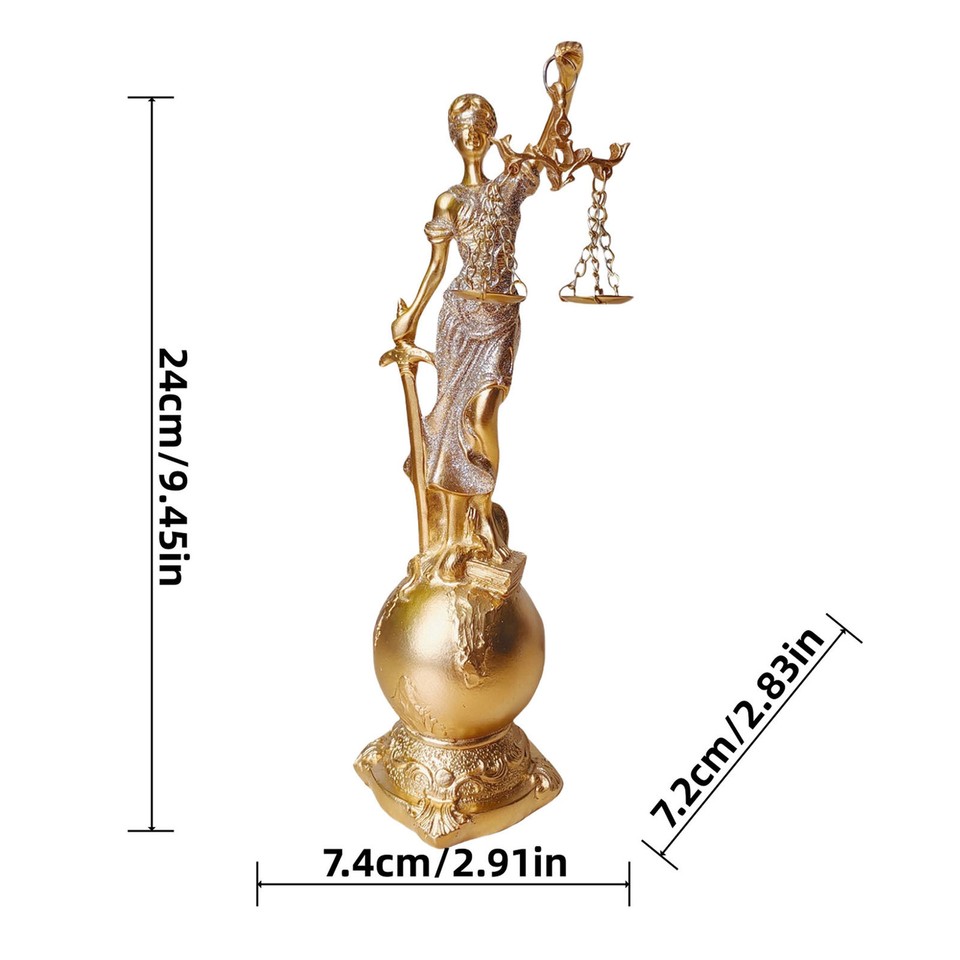 Lady of Justice Statue Blind Goddess Justice Sculpture Roman Angel ...
