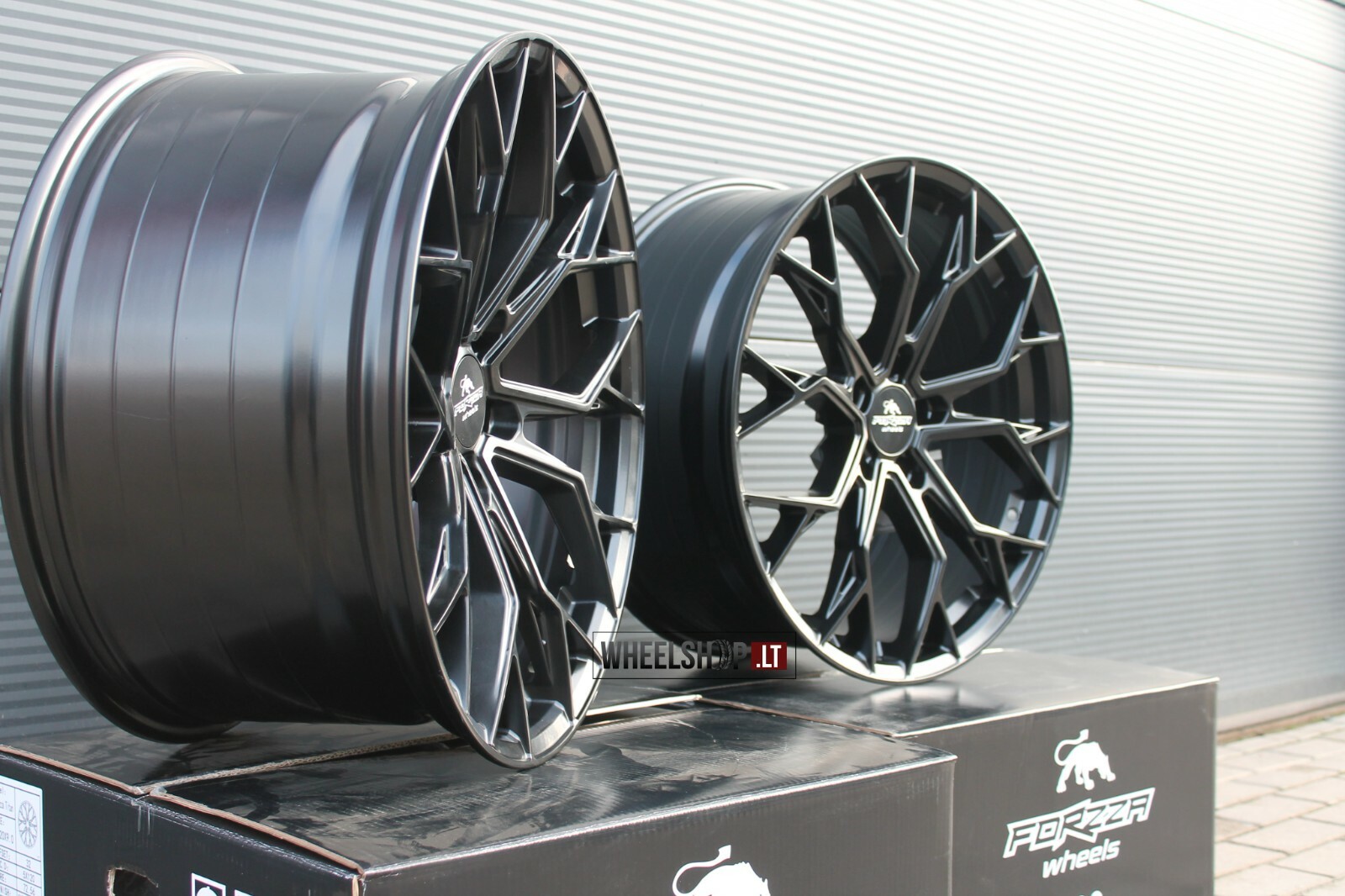 Forzza Titan 4x R20 5x112 alloy wheels Satin Black 9J ET25 10,5J ET40 ...