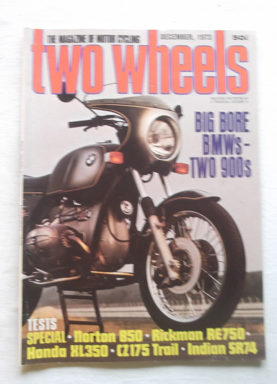 Two Wheels Magazine BMW Norton Rickman Enfield Honda XL350 CZ175 Indian ...