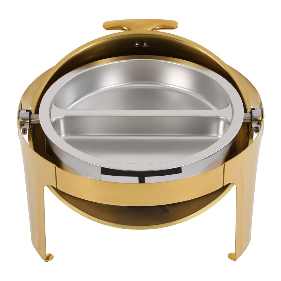 Golden Chafing Dish, Buffet Roll Top Chafer, Stainless Steel Chafing ...