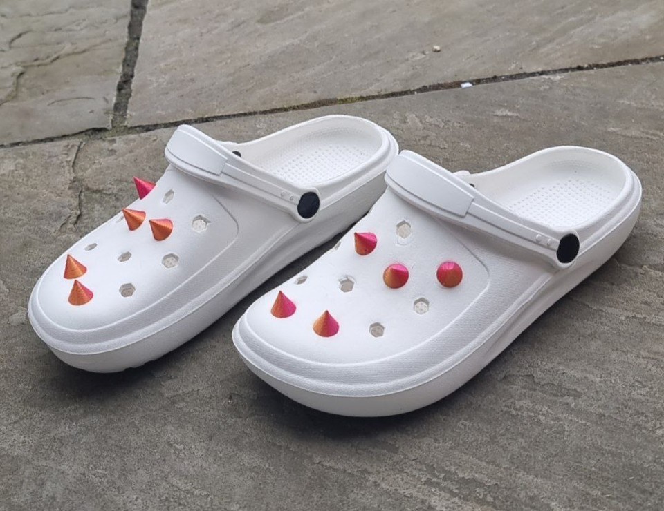 Crocs Spike -10 Pcs Pointy Charms -Goth Charms for Croc for Girls, Boys ...