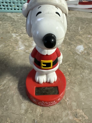 Peanuts Solar Head Snoopy Merry Christmas 5" Holiday Moving Figure ...