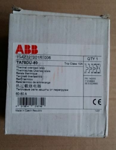 1P 1PC New For ABB TA75-DU-80 TA75DU-80Thermal Overload Relay free ...
