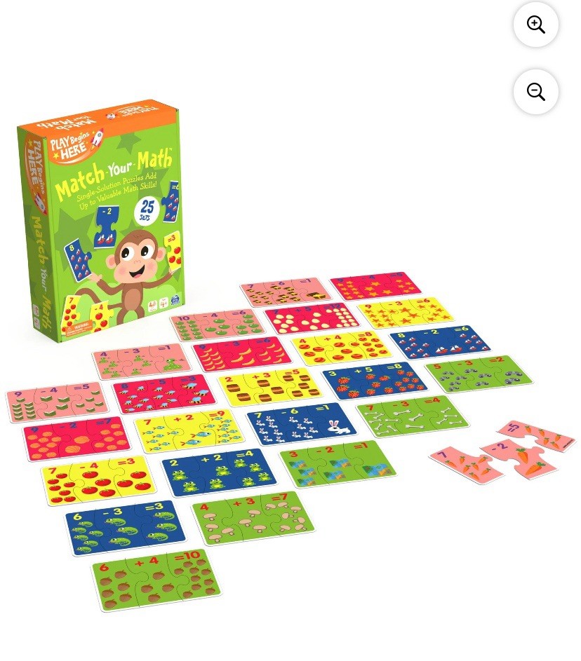 Spin Master Match Your Math Game Play Learn Numbers 25 Sets Puzzles Age ...