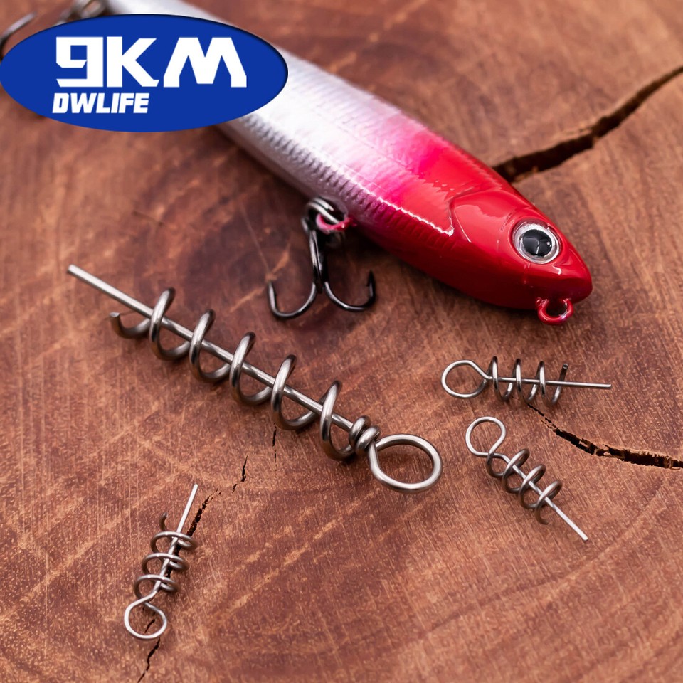 Fishing Soft Lures Spring Twist Lock Bait Worm Keeper for Crank Hook ...
