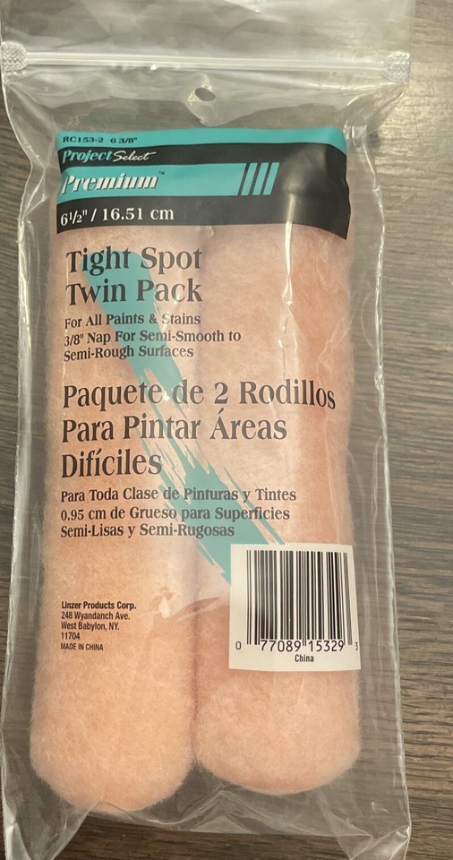 3 Ct Linzer RC153-2 Paint Roller Cover All Paints Stains Paint 3/8 in ...