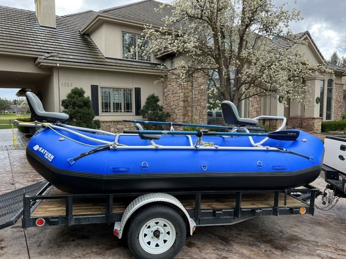 14'8" Saturn Triton Whitewater Raft with Custom 3-Seat NRS Fishing ...