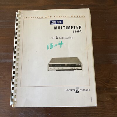 Manuals & Books - Multimeter Operating Service Manual
