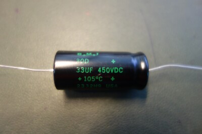 BMI 30D 33 Uf Mfd 450V 105 Deg C Axial Capacitor Tube Audio Amplifier ...