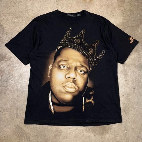 Vintage Biggie Smalls Notorious BIG Print Rap Tee Black Brooklyn Mint ...