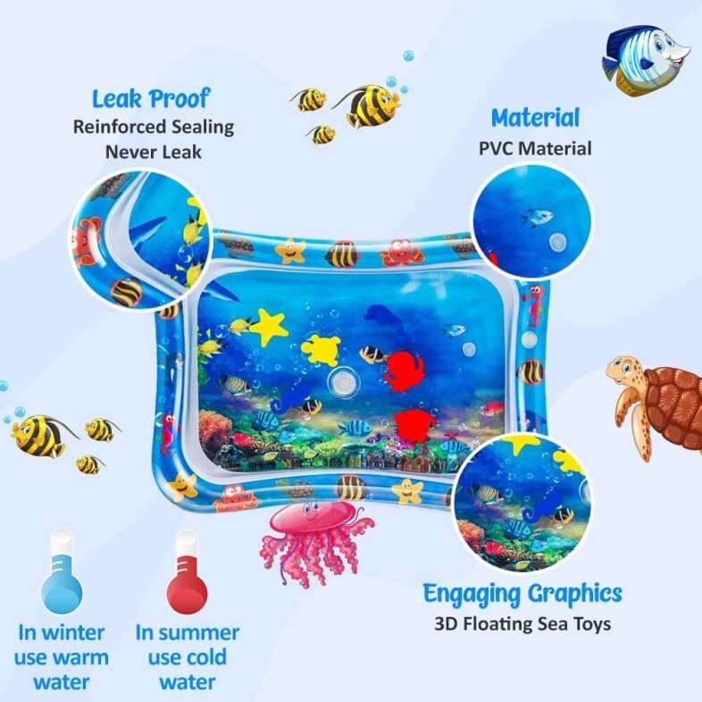 Baby Inflatable Water Tummy Time Mat - Slapped Pad | eBay