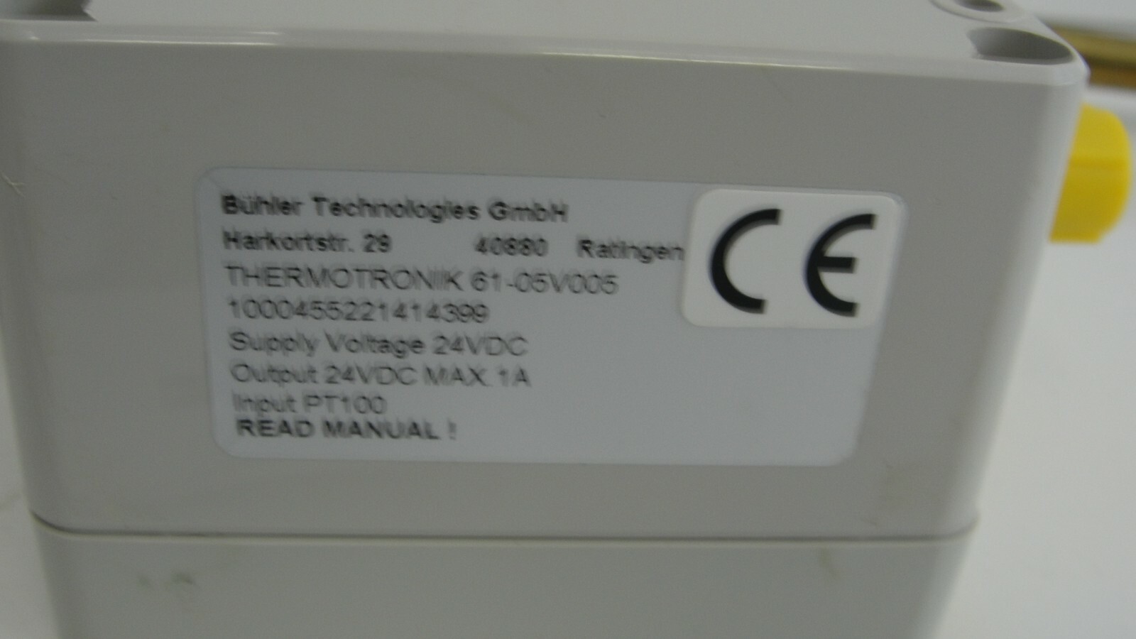 Buhler thermotronik 61-05V005 temperature sensor with TF M-PT100-M12 ...