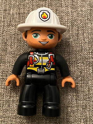 LEGO DUPLO FIREFIGHTER FIRE CHIEF FIREMAN for FIRETRUCK 2.5" | eBay