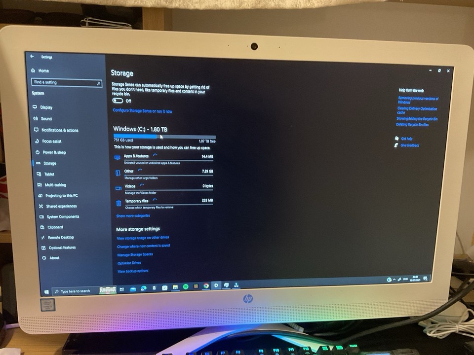 White HP All In One Pc: 24-g099na. Intel Core i3 6100u 2TB Storage 24inch | eBay UK