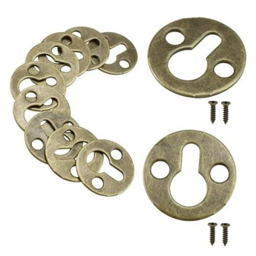 20 Pieces Metal Round Type Keyhole Hangers Shelf Brackets Picture 25MM ...