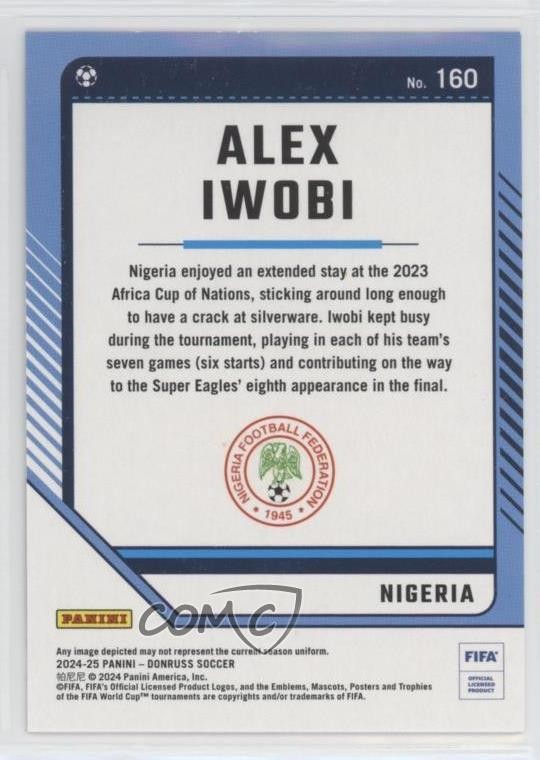 2024-25 Panini Donruss FIFA Cubic Alex Iwobi #160 5km | eBay