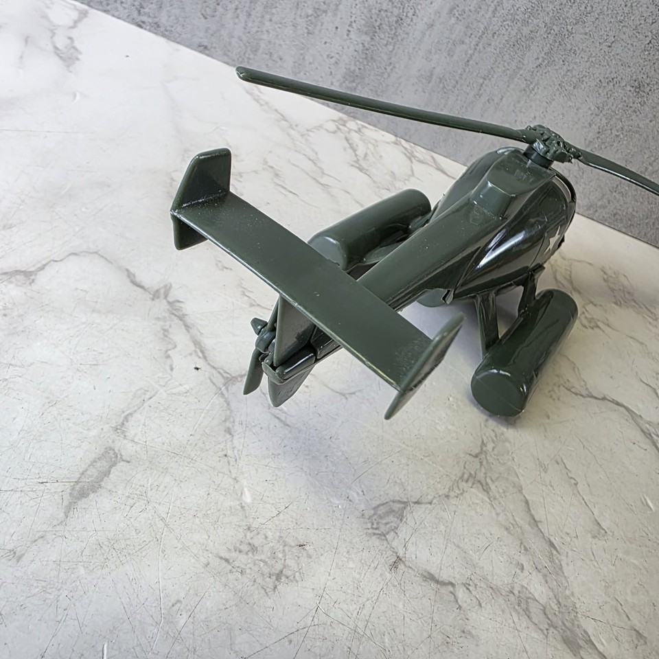 Vintage Processed Plastic Toys Green Army Helicopter - USA | eBay