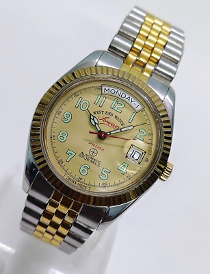 Vintage West End Watch Co Sowar Prima DD 25 Jewels Swiss Made Genuine ...