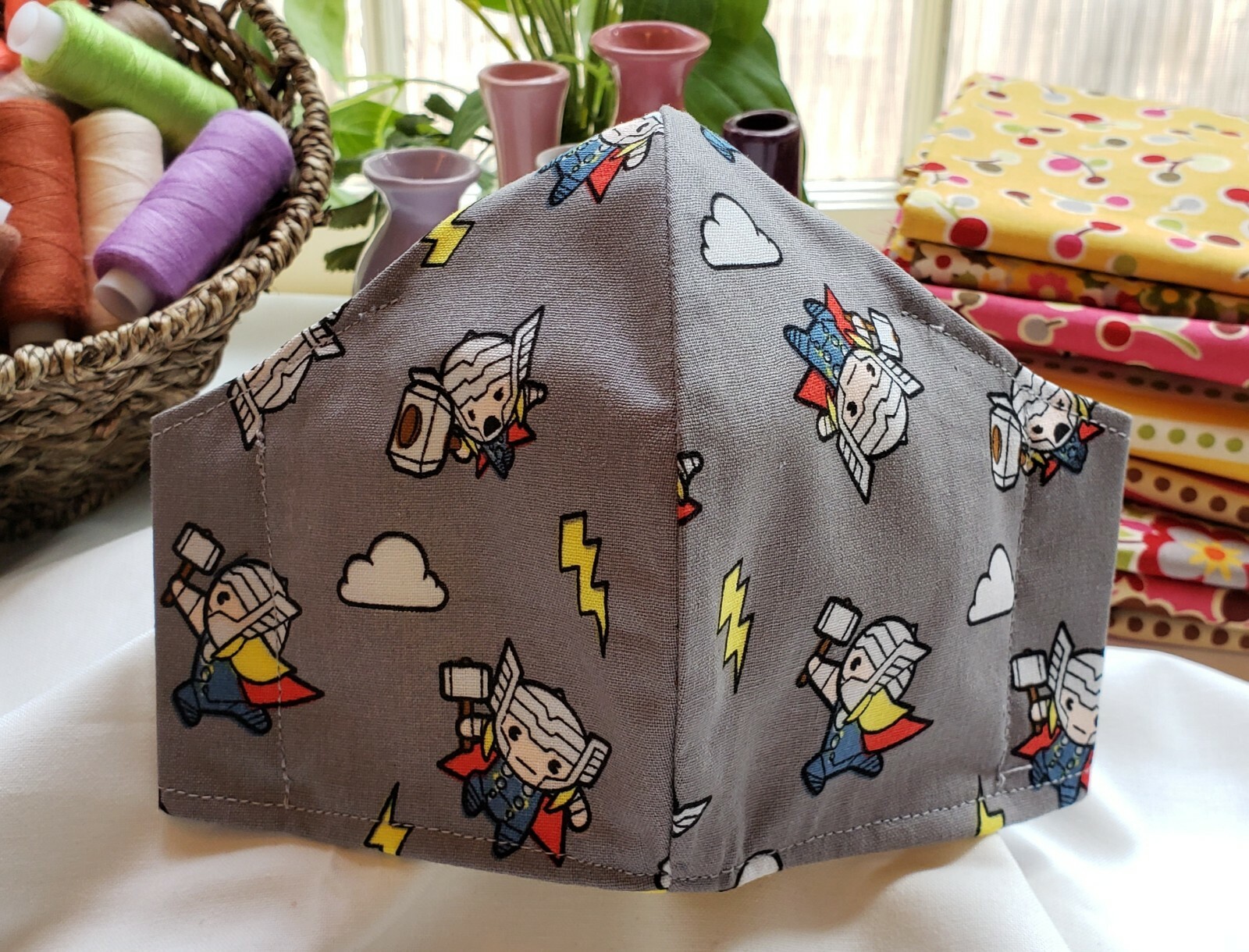 Marvel DC Comics Thor Face Mask Adult / Kids Cotton Fabric Washable ...