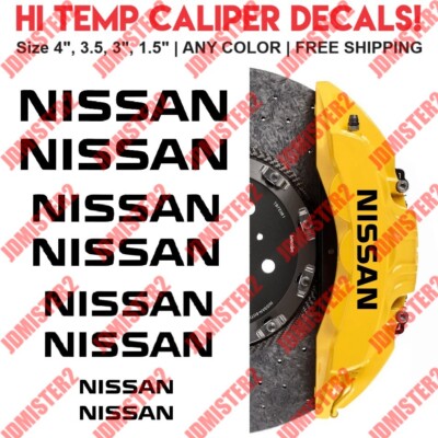 NISSAN Brake Caliper Decal Hi Temp Vinyl Sticker - ANY SIZE ANY COLOR ...