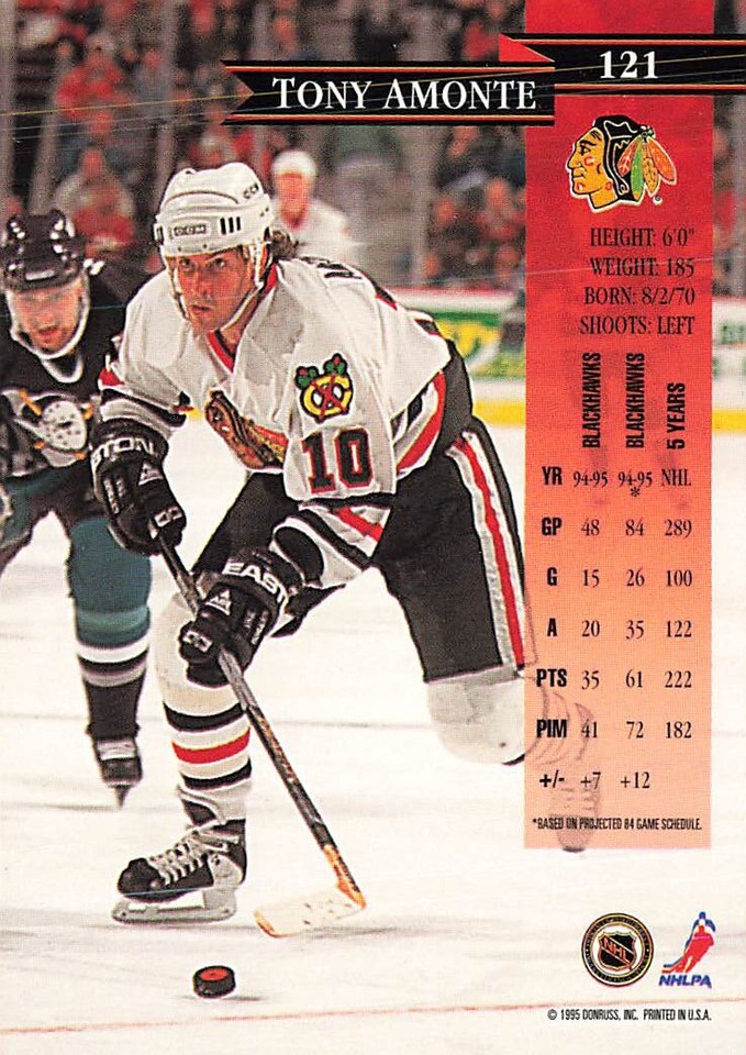 1995 Donruss #121 Tony Amonte Chicago Blackhawks | eBay