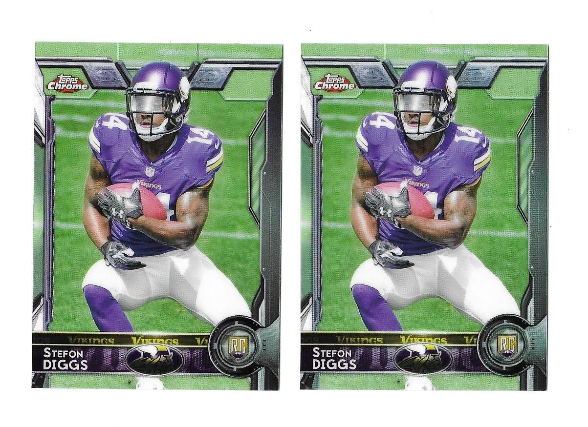 2015 STEFON DIGGS ROOKIE CARD LOT TOPPS CHROME #148 VIKINGS & BILLS ...