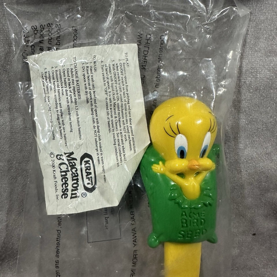 Tweety Bird Talking Spoon Kraft Macaroni & Cheese 2000 Warner Bros ...